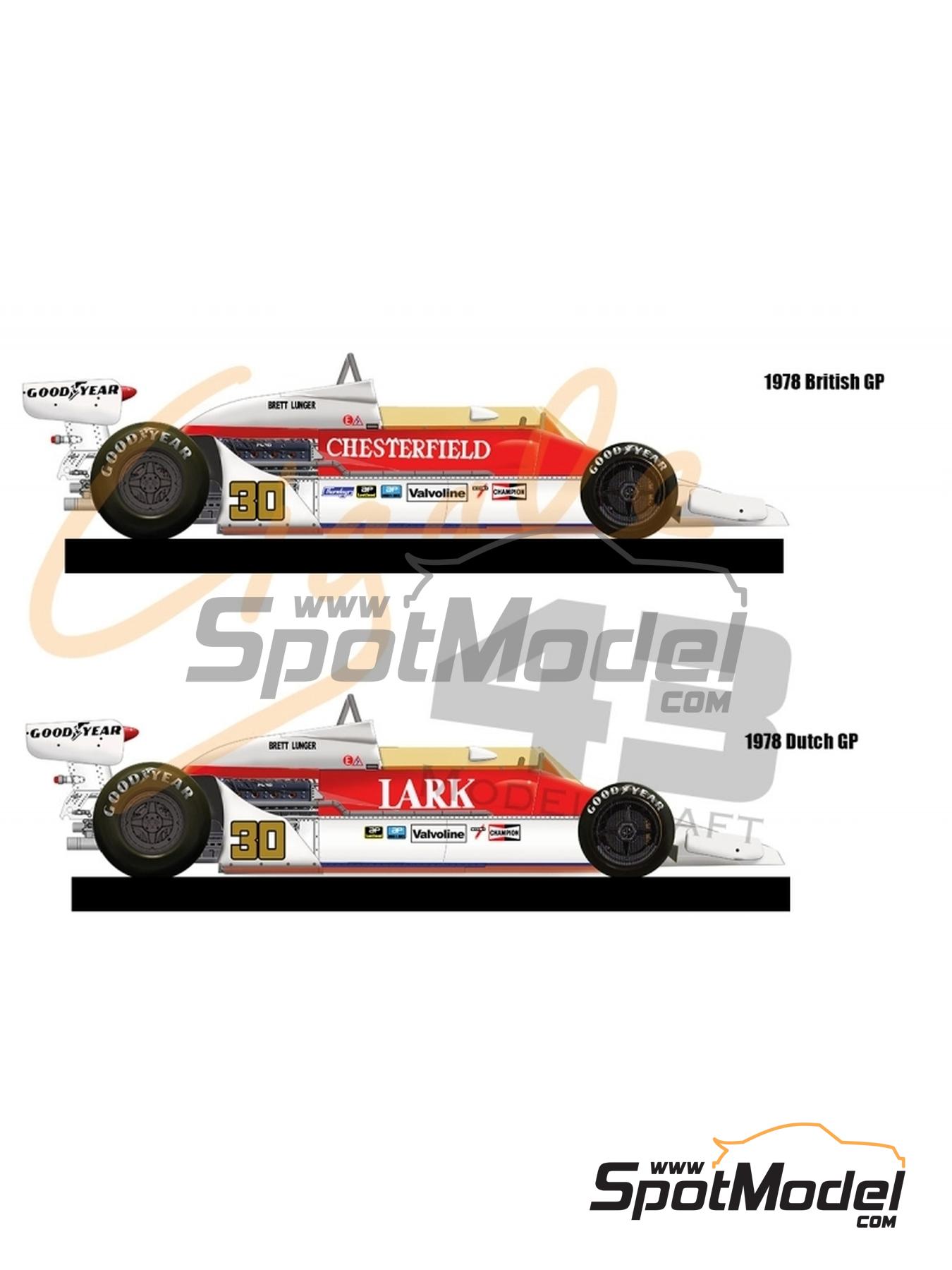 Cigale 43 Modelcraft CDS013: Marking / livery 1/43 scale - McLaren Ford M26 BS Fabrications Team ...